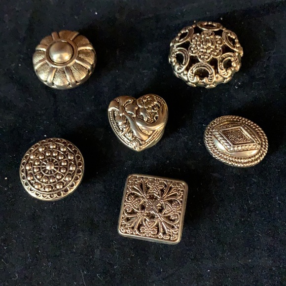 Other | Vintage Gold Tone Decorative Button Covers Circa 198s Lot Of 6 ...